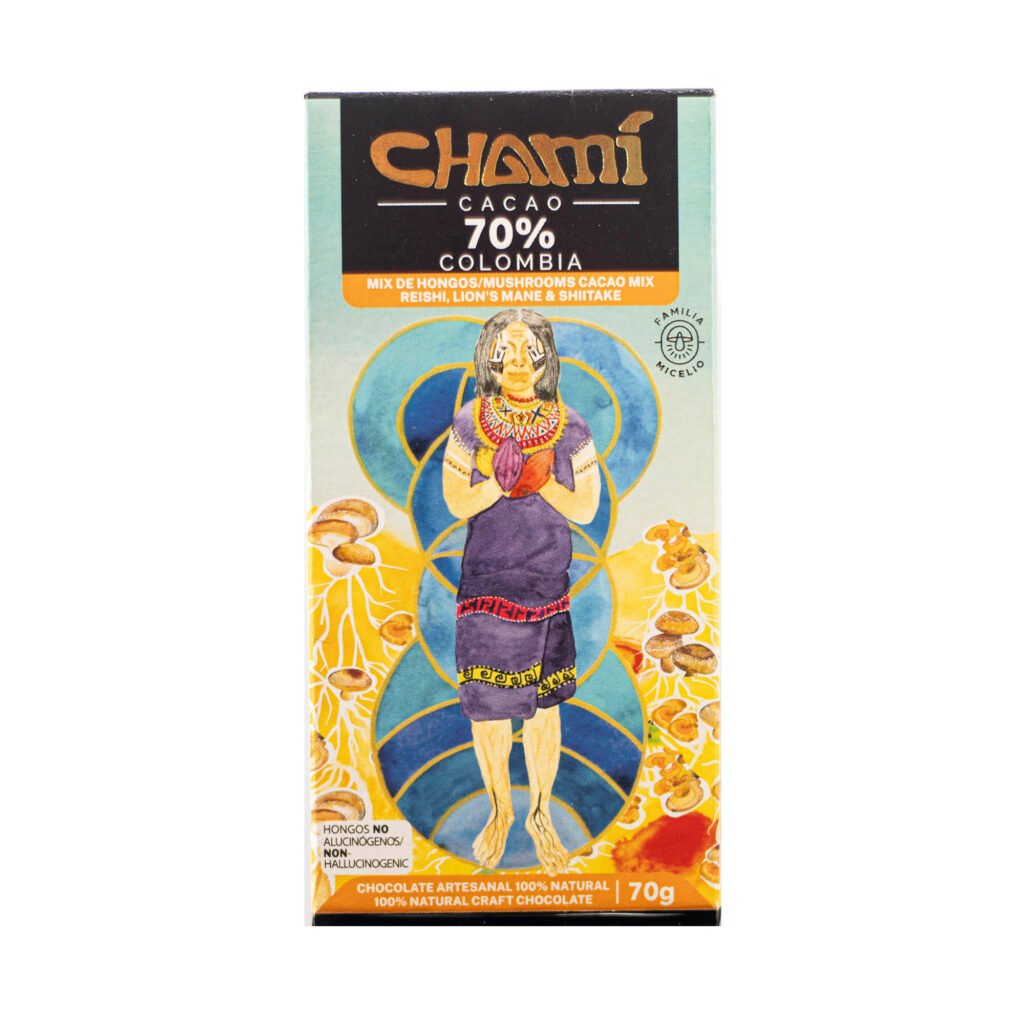 Barra de Chocolate al 70% con Mezcla de Hongos - Chami Cacao